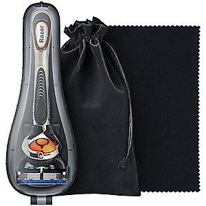 Enerfort Razor Case Compatible with Gillette Proglide Fusion Men's Razor, Razor Travel Case with Carrying Bag for Manual Razor (Black)