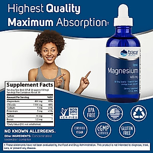 Trace Minerals Ionic Magnesium - Liquid Ionic Magnesium to Support Immune, Brain & Heart Health - Supplement to Aid Energy & Vitality - Supplement with Magnesium & Sodium - 4 fl oz (30 Servings)