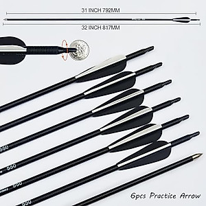 D&Q 58'' Recurve Archery Bow and Arrow Set for Adults Beginners, Black Hunter Aluminum Alloy Takedown Bow for Right Hand.(Black, 70lb)