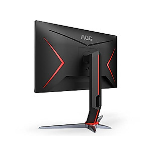 AOC 27G2 27" Frameless Gaming IPS Monitor, FHD 1080P, 1ms 144Hz, NVIDIA G-SYNC Compatible + Adaptive-Sync, Height Adjustable, 3-Year Zero Dead Pixel Guarantee, Black/Red