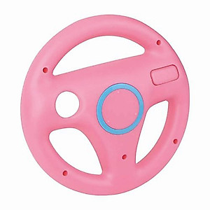 OSTENT Kart Racing Games Steering Wheel for Nintendo Wii Remote Controller Super Mario Game Color Pink