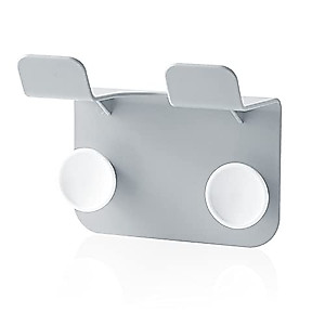 Hair Dryer Holder Wall Mounted, Self Adhesive Blow Dryer Holder with Wire Organizer, Bathroom Hair Dryer Rack for Most Hair Dryers, Removable Hair Care Tool Holder (Gray)