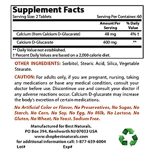 Calcium D-Glucarate 200 mg & DIM Supplement 100 mg