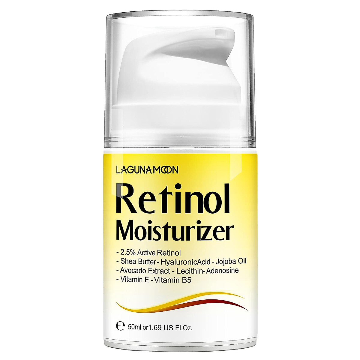 Retinol Cream for Face | Wrinkle Cream for Women and Men | Anti Aging Moisturizer Facial Cream with Hyaluronic Acid & Vitamin E | Day & Night | Natural, 50ML/1.69 Oz