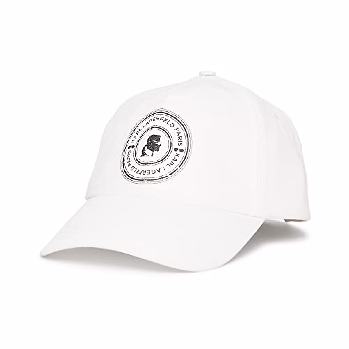 Karl Lagerfeld Paris Women's Everyday Embroidered Baseball Hat, White