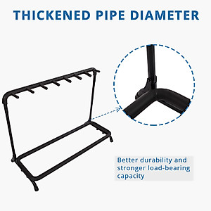 Ktaxon 3/5/7/9 Multiple Guitars Stand Display Stand Guitar & Ukulele & Bass & Banjo Holder for Band, Studio, Home (Round-7 Holder)