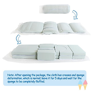 Lifestan Modular Kids Couch 14PCS, Play Couches for Creative Toddlers, Foldable Foam Couch for Playroom, Convertible Explorer Play Sofa Set for Indoor Playing, Creating, Sleeping1