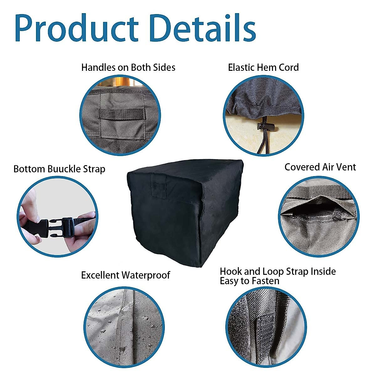 Waterproof Universal Generator Cover 24 x 18 x 20 inch for Predator 3500 Predator 4375 Wen 3800 Honda EU3000iS,Heavy Duty Thicken 600D Polyester,Weather and UV Resistant