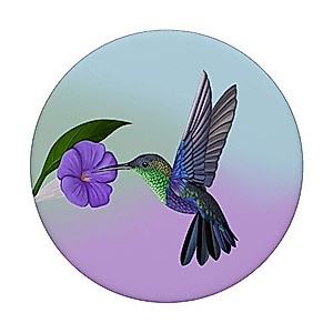 Hummingbird Crowned Woodnymph Purple PopSockets PopGrip: Swappable Grip for Phones & Tablets