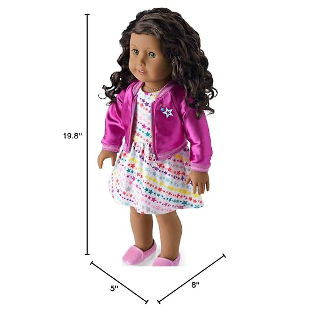 American Girl Truly Me 18-inch Doll #44 with Hazel Eyes, Dark-Brown Hair, and Tan Skin with Neutral Undertones, For Ages 6+