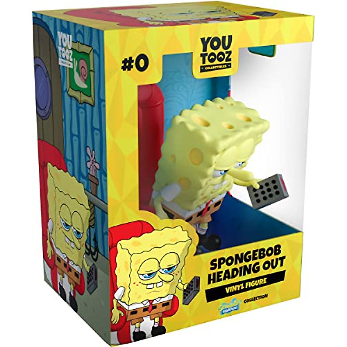Youtooz Spongebob Heading Out Vinyl Figure, 3" Spongebob Funny Meme Vinyl Figure - Youtooz Spongebob Collection Based on Internet Meme Heading Out
