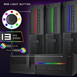 Dell Desktop Computer PC w/RGB Lighting | Intel Quad-Core i5 | 8GB DDR3 RAM | 240GB SSD | WiFi + Bluetooth | Windows 10 (Renewed)