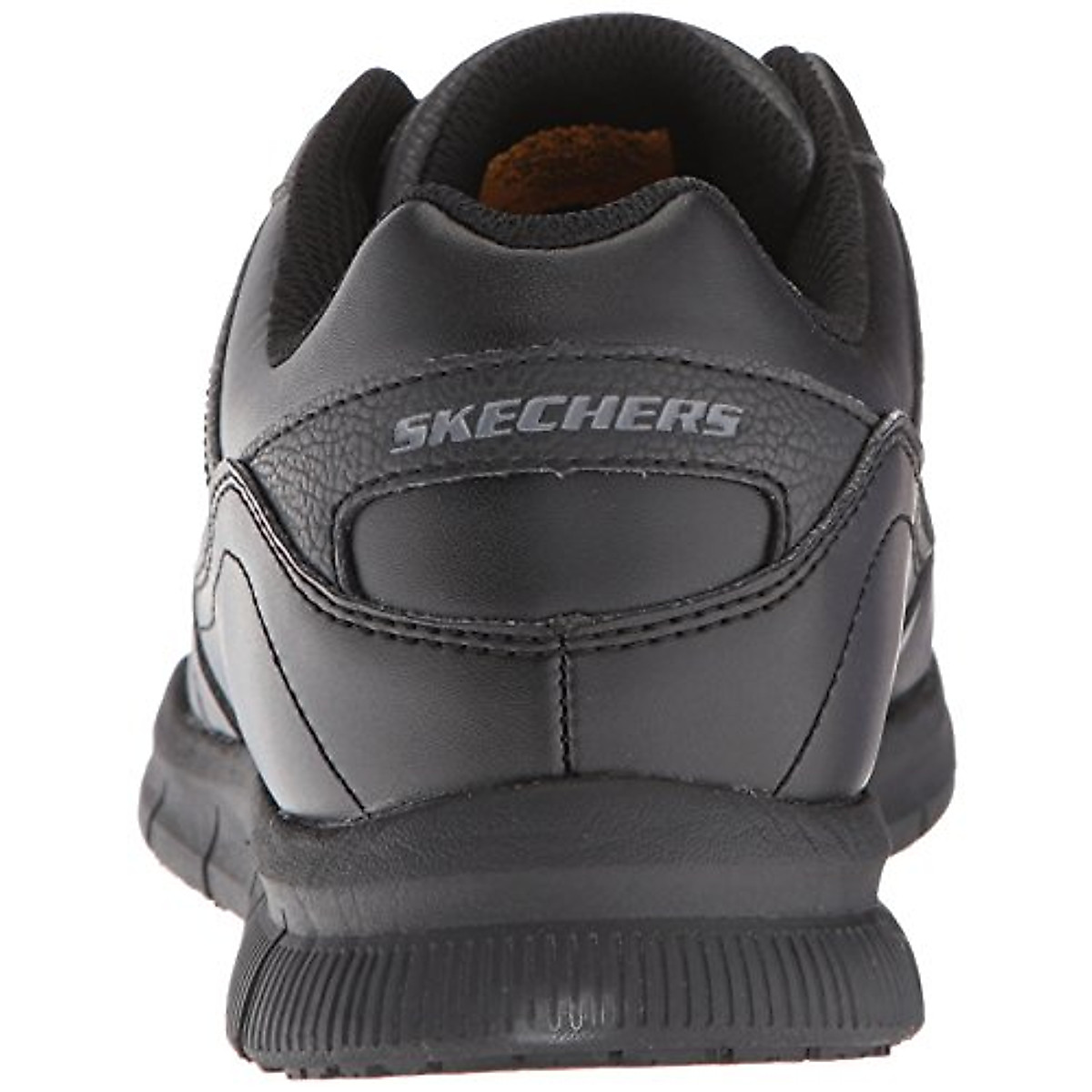 Skechers womens Nampa-wyola Food Service Shoe, Black Polyurethane, 8 US