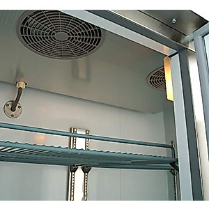 PeakCold 2 Door Commercial Stainless Steel Freezer, White Interior; 47 Cubic Ft, 54" Wide