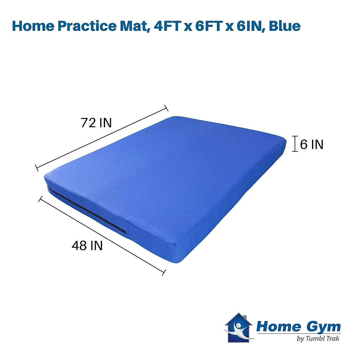 Tumbl Trak Home Practice Mat (Blue), 4ft x 6ft x 6in, HPM-466blue
