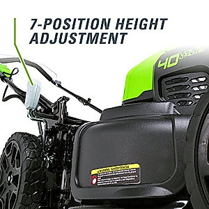 Greenworks 40V 21 inch Self-Propelled Cordless Lawn Mower, Battery Not Included MO40L02
