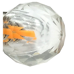 G9 2W LED Bulb Mini Globe Crystal Light (20W Equivalent) G9 Bi Pin Base Chandeliers Light Glass Cob Decorative Light Bulb for Home Lighting Ceiling Fan Warm White 3000K AC110V Dimmable 6 Pack