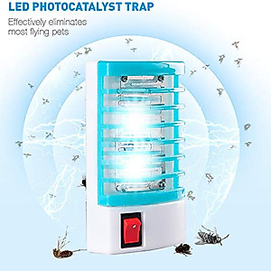 Bug Zapper, Fruit Flies Trap, Electric Mosquito & Fly Zappers/Killer - Insect Attractant Trap Powerful Little Gnats, Hangable Mosquito Lamp for Home, Indoor, Outdoor, Patio (Blue)