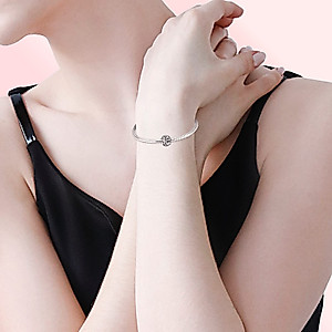 EZ Tuxedo Letter C Charms 925 Sterling Silver Alphabet Bead for Bracelets Spell Your Word