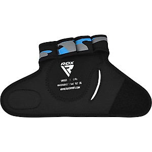 RDX Weight Lifting Gloves Grips, Gym Fitness Workout, Anti Slip Ventilated Open Back Gripper, Strength Training HIIT Exercise Deadlift, Men Women Cycling Rowing Climbing Hanging Pull Ups Gymnastics