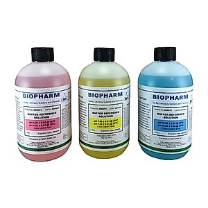 pH Buffer Calibration Solution Kit 3-Pack: pH 4.00, pH 7.00, pH 10.00 Buffers — 500 mL (1.06 Pint) Each — Color Coded — NIST Traceable for All pH Meters