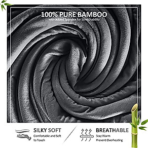 KELOR Luxury Bamboo Wrap Blanket - Single Sided - Stretchy, Lightweight, Soft & Breathable - Cooling Viscose with Spandex, Versatile Wearable Travel Blanket - Shawl - Scarf - Baby Wrap - Grounded Gray