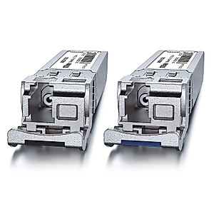 10Gtek a Pair of 10G SFP+ Bidi Transceiver, LC Single-Mode Single Fiber Module, 10GBASE-BIDI 1270nm/1330nm for Cisco SFP-10G-BX20D-I/SFP-10G-BX20U-I, Ubiquiti UniFi, Mikrotik, and More, DOM, 20km