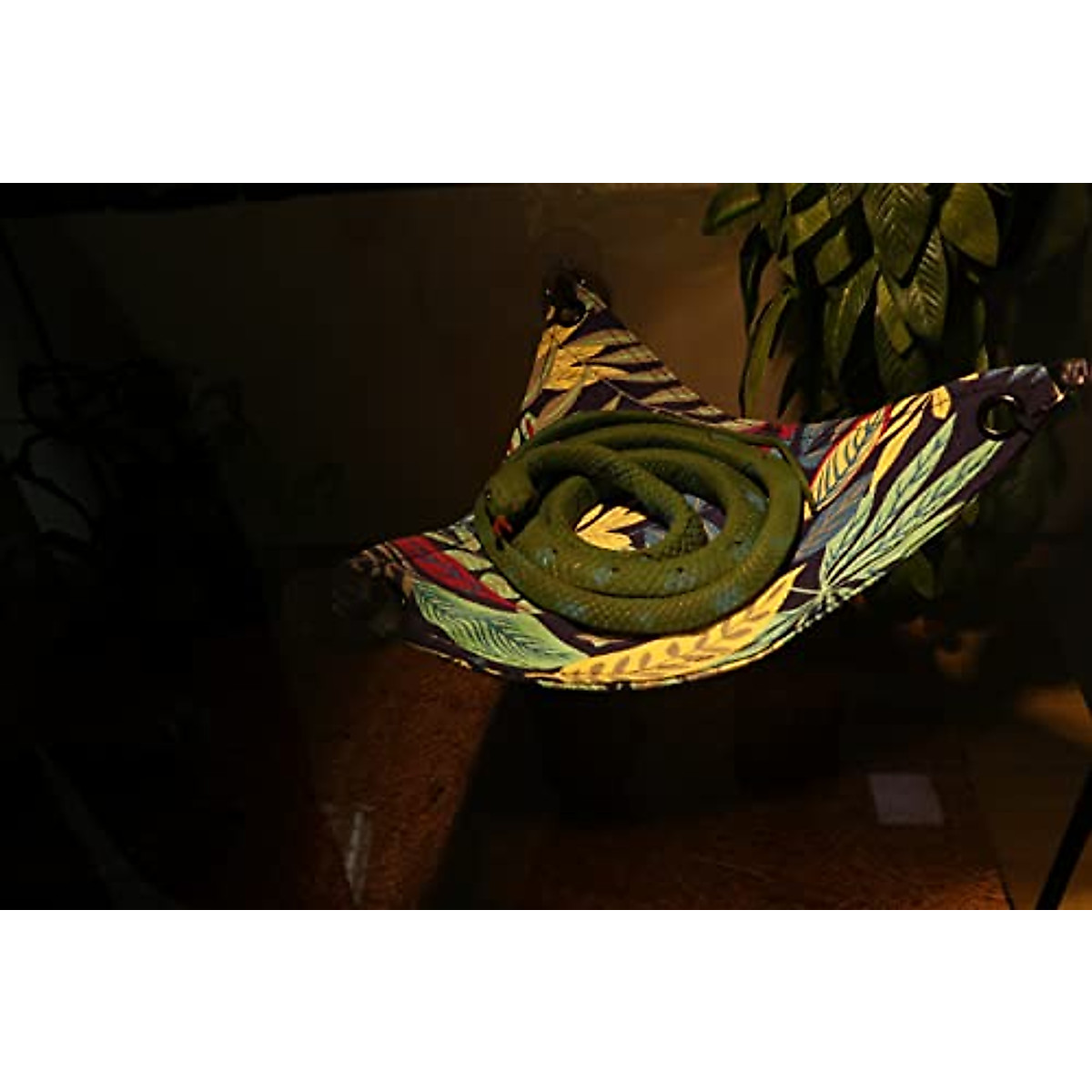 HRRIVE Reptile Bearded Dragon Hammock Lizard Lounger with Suction Cup for Reptile Tank Terrarium Decor Accessories, Breathable Fabric