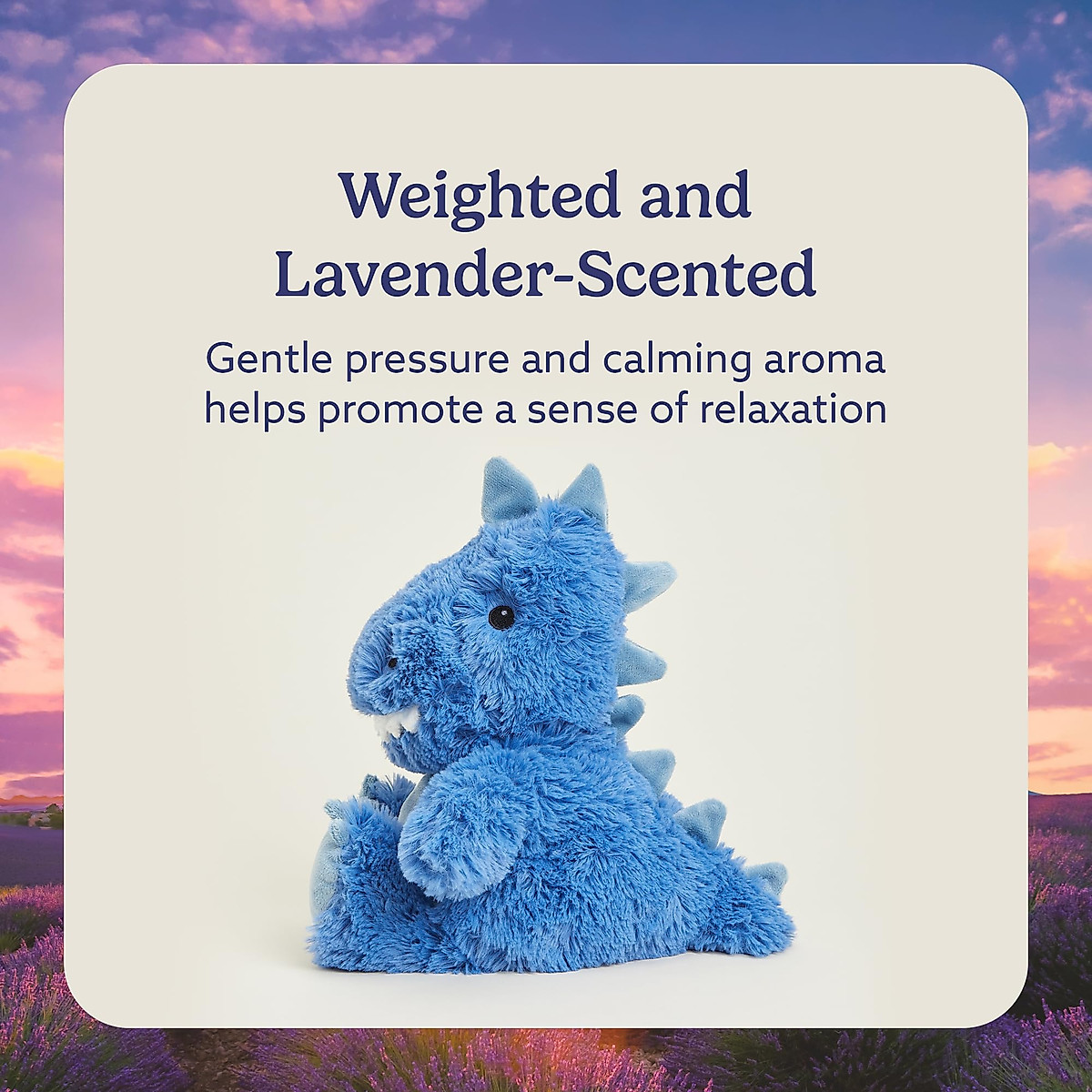 warmies Microwavable & Weighted Stuffed Animals, Trex - Heated Stuffed Animal Plushie for Warmth & Comfort - Cute Soft Plush Toys for Adults & Children (Boys, Girls, Babies & Toddlers)