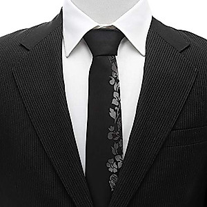 R2D2 Floral Black Men's Tie