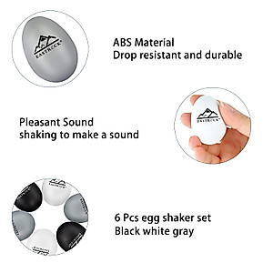 EastRock Egg Shakers Set 6 PCS Hand Percussion Shakers Musical Maracas Percussion Instruments