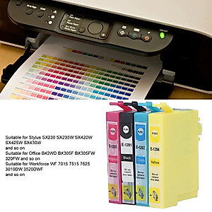 Printer Ink Cartridge Set, Printer Ink Cartridge,4 Color Ink Cartridge Photo Printer for SX230, Printer Ink Cartridge
