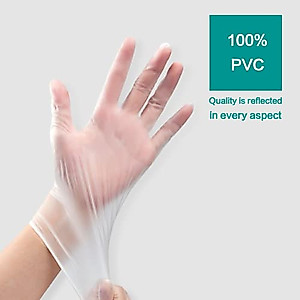 Dr.GreenPanda Medium 1000pcs Clear Vinyl Medical Exam Gloves for Healthcare Food Prep Handling Cooking Cleaning Multipurpose Great Value Light Work Latex Fre Powder Free