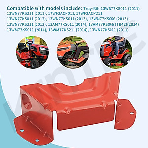 KINTLE 2 Set 783-06424A-0638 Deck Spindle Pulley Belt Guard Cover Compatible with MTD, Troy-Bilt, Craftsman Riding Lawn Mowers & Tractors with 42" and 46" Decks (Red)