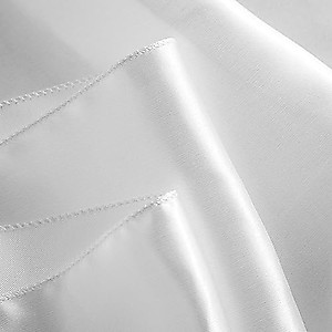 10-Pack White Satin Table Runners for Rectangular and Round Tables, Weddings, Baby Showers, Birthday Parties, Banquets, Events Decorations (White, 108.2x11.8 in)