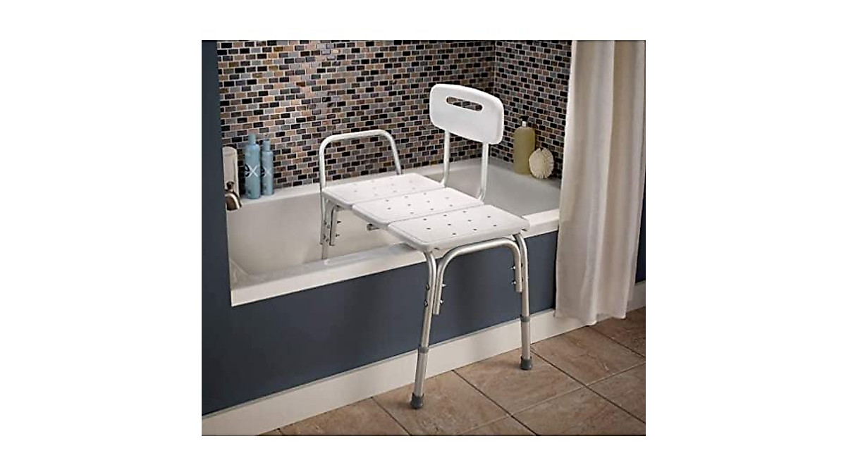Carex Bathtub Transfer Bench - Adjustable & Reversible Shower Seat