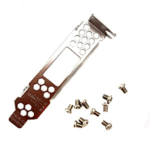 spartshome 5pcs Generic Low Profile Brackets with Screws Replacement for DELL PERC H830 LSI SAS 9300-8e PCI-e HBA LSI SAS00343 SAS3008 12Gb PCI-e HBA Lenovo 00AE914