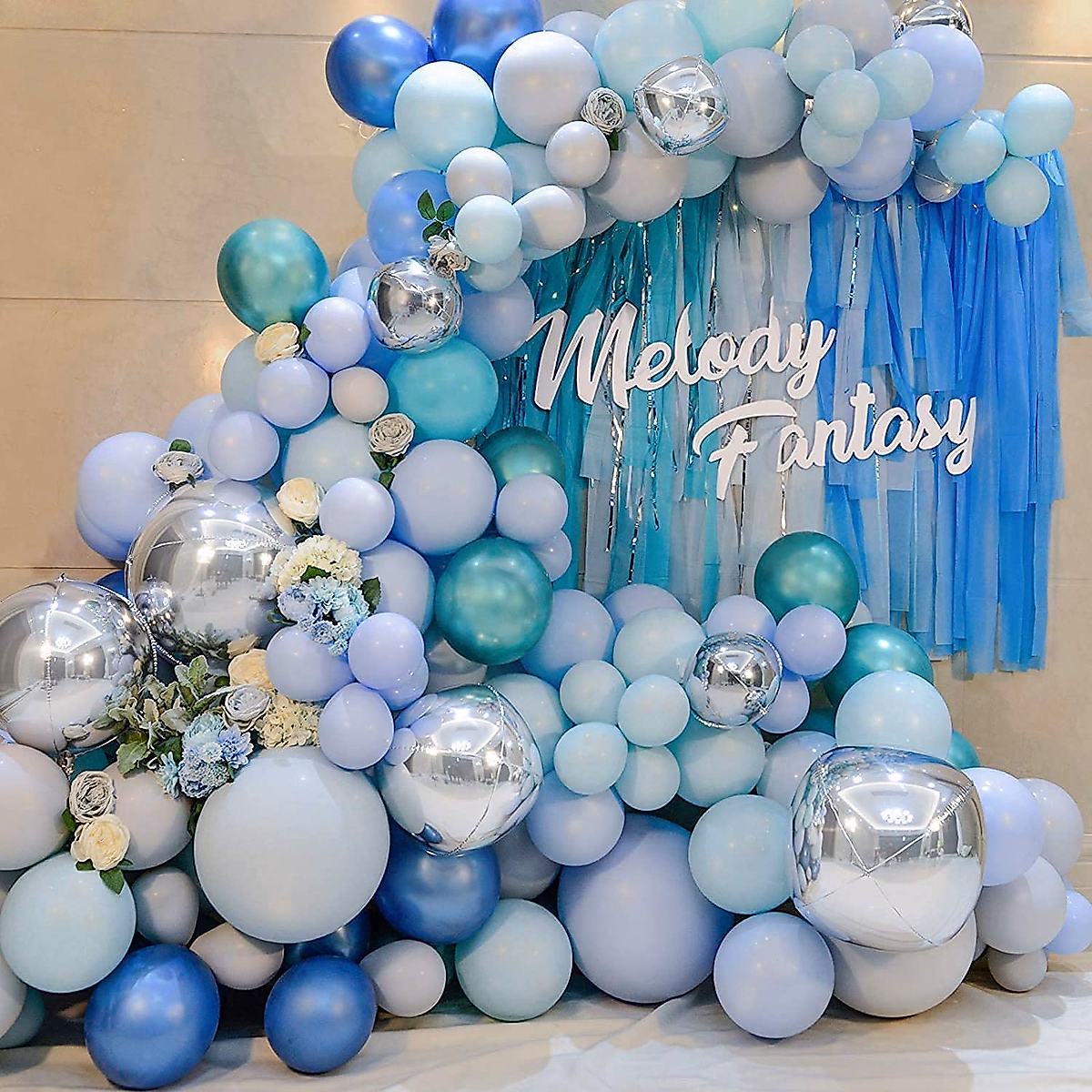 14pcs Silver Foil Balloons Mylar Balloons 22in 15in 10in Silver Balloons Different Sizes Large Metallic Silver Balloons Chrome Balloons Decor| 360 Degree 4d Round Helium Balloons Silver Balloon