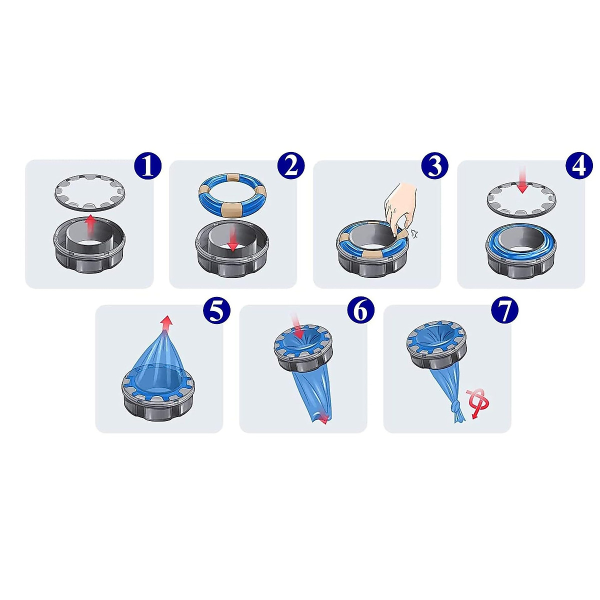 Diaper Pail Refills | Includes 9 Diaper Refill Rings &1 Case| Holds up to 2520 Newborn Diapers