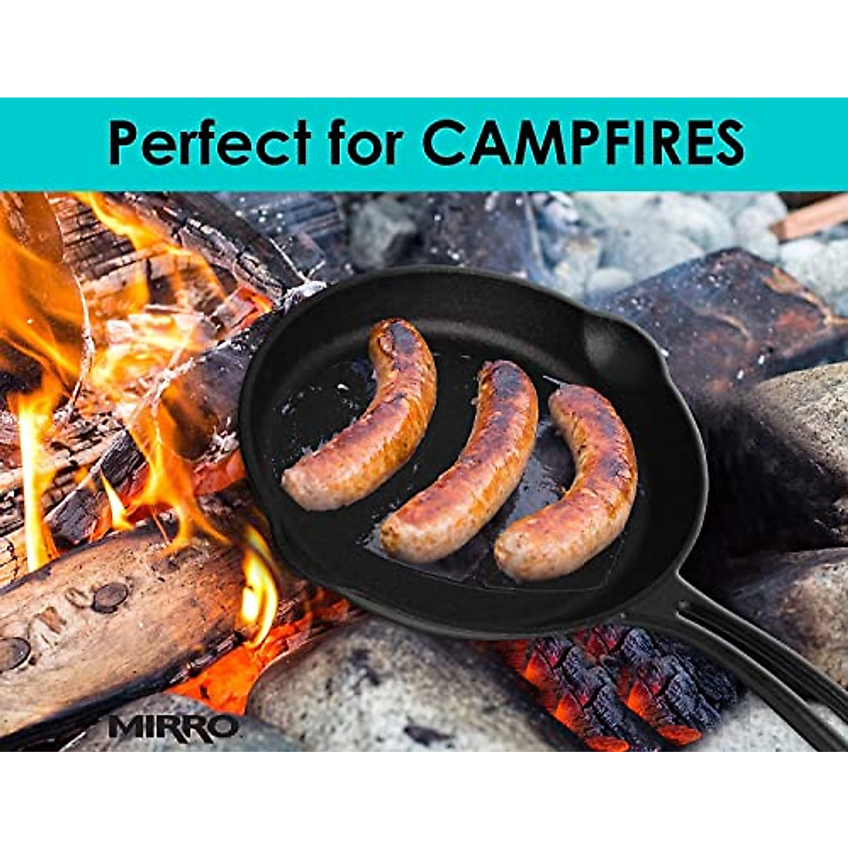 Mirro MIR-19050 Mini Ready to Use Pre-Seasoned Round Cast Iron Skillet, 6 Inch, Black