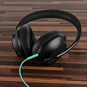 GEEKRIA Audio Cable with Mic Compatible with Bose QCSE, QC45, QC35 Gaming II, QC35, QC25, NC700, 700ANC Cable, 2.5mm Replacement Stereo Cord with Inline Microphone (4 ft / 1.2 m)