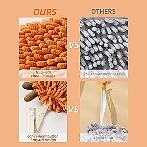 BATTILO PTY Fuzzy Ball Towel 4-Pack Cute Kids Chenille Hand Towels with Hanging Loop,Microfiber Kitchen Towels Hand Towel Ball for Bathroom(6 Pack)