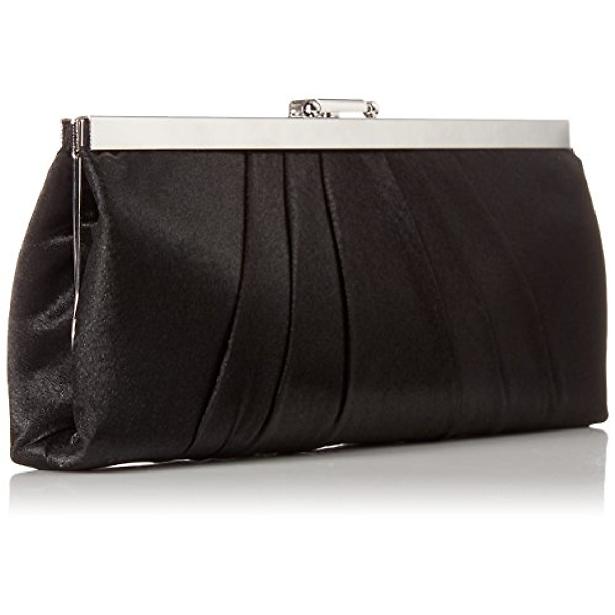 Jessica McClintock Blaire Satin Frame Evening Clutch, Black