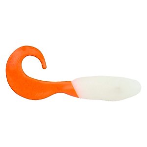 Berkley Gulp! Swimming Mullet Soft Fishing Bait, Glow/Orange, 4in