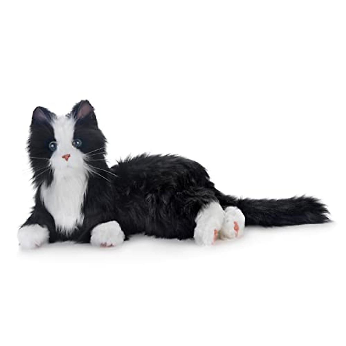 JOY FOR ALL Companion Pet for Seniors - Lifelike Animatronic Cat - Realistic Soft-Touch Fur & Purring - Therapy Stuffed Animal - Toy for Alzheimer's & Dementia - Tuxedo