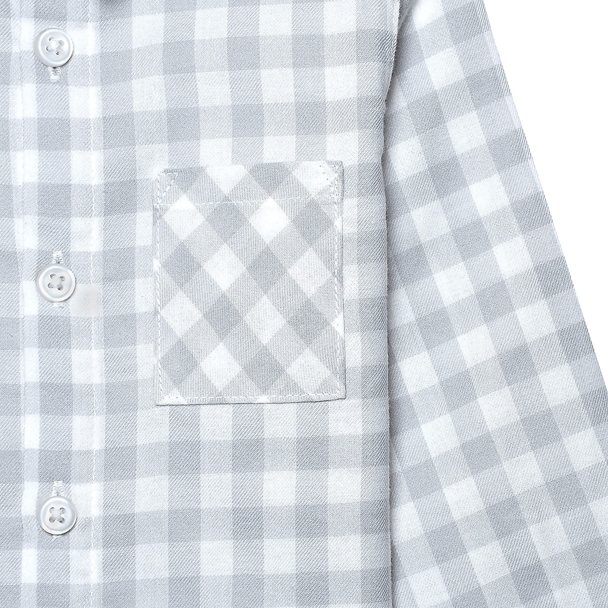 Gerber Baby and Toddler Boys Long Sleeve Button Up Plaid Shirt, Gray Plaid, 4T