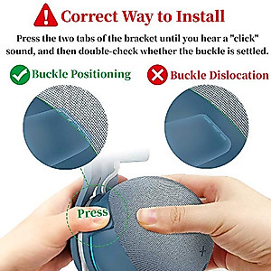 HomeMount Dot4 Generation Wall Mount - All New 4th Gen Outlet Holder, Space-Saving Accessories Built-in Cable Management Shelf (1-Pack, Blue)