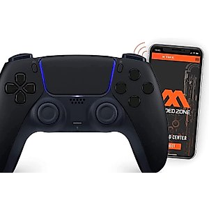 MODDEDZONE Midnight Black Anti-recoil SMART Rapid Fire Controller Compatible with PS5 Custom Modded Controller all shooter games & more