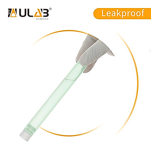 ULAB Plastic Test Tubes with Flange Stoppers, 50pcs of Dia.16x125mm Macaroon Party Tubes Shot Glasses, Green Color, 50pcs PE Flange Stoppers, Dia.16mm, Nature Color, UTT1017