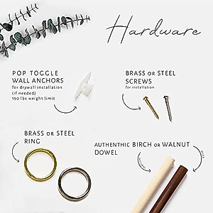 Bathroom Fixture Kit includes leather & wood Toilet Paper Roll Holder, Bath Towel Rail, leather & brass hanging Hand Towel Ring hook with gold hardware, straps are wall mounted, accessories rack